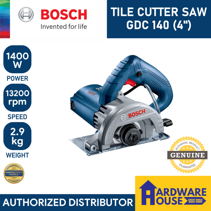 ORIGINAL BOSCH GDC 140 Tile Cutter Mini Circular Saw 4" For Granite Marble Porcelain Ceramic ...