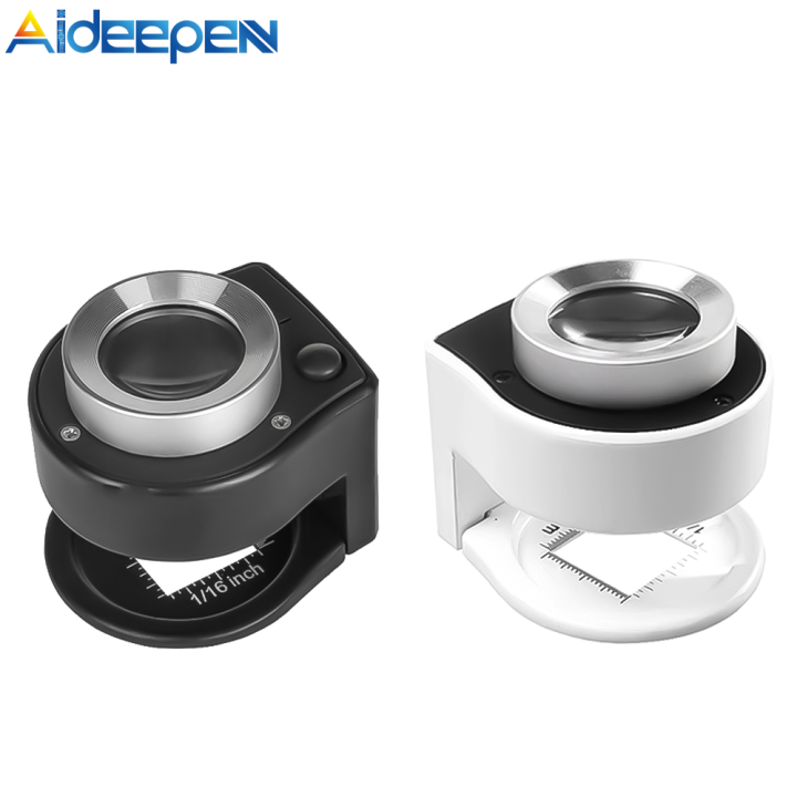 Aideepen 30X Loupe Magnifier with LED and UV Light Desktop Portable ...
