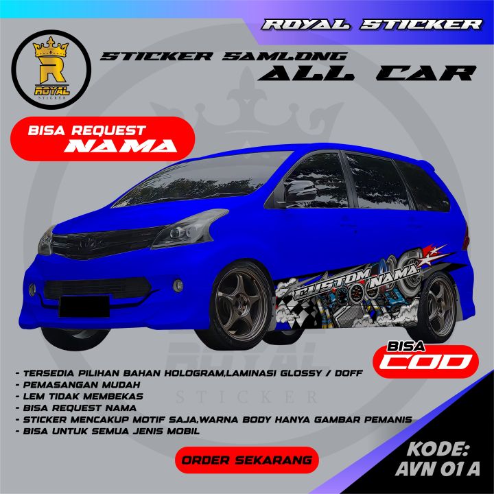 DECAL MOBIL AVANZA XENIA STIKER DECAL MOBIL DESAIN TERBARU MASA KINI ...