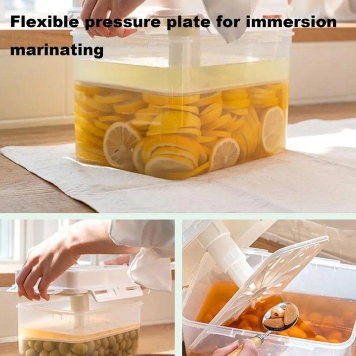 Pickle Container Rectangle Food Fermentation Storage Box for Home ...