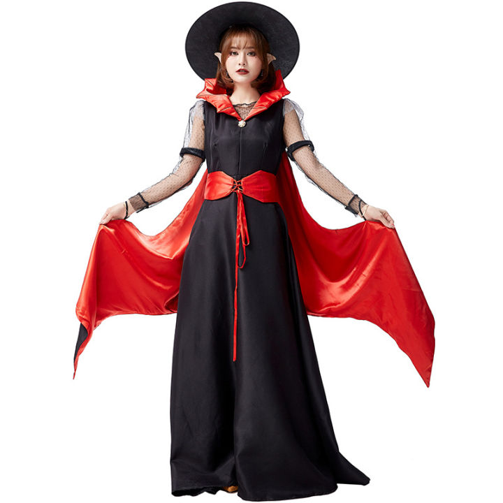 Adult Women Halloween Costume Set Lady Vampire Cosplay Costume Queen ...