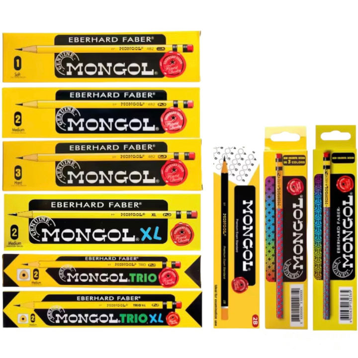 12pcs mongol pencil 2 original pencil with eraser for kids eberhard ...