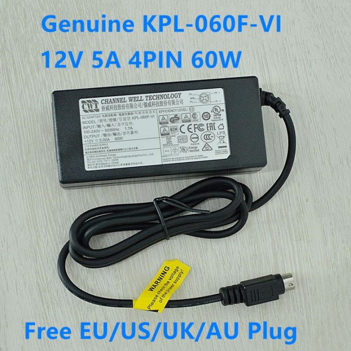 Two-year warranty Original 12V 5A 60W 4Pin CWT KPL-060F KPL-060F-VI AC ...