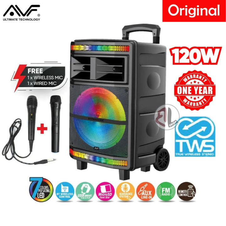 Original AVF BOOMBOX-MX-NV 120W All-in-One Hi-Fi Music System Bluetooth ...