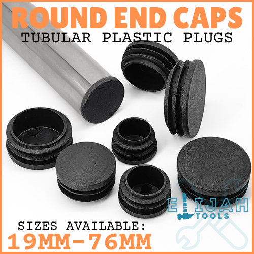 Round Plastic Plug Caps For Chair Table Steel Tube Tubular End Caps ...