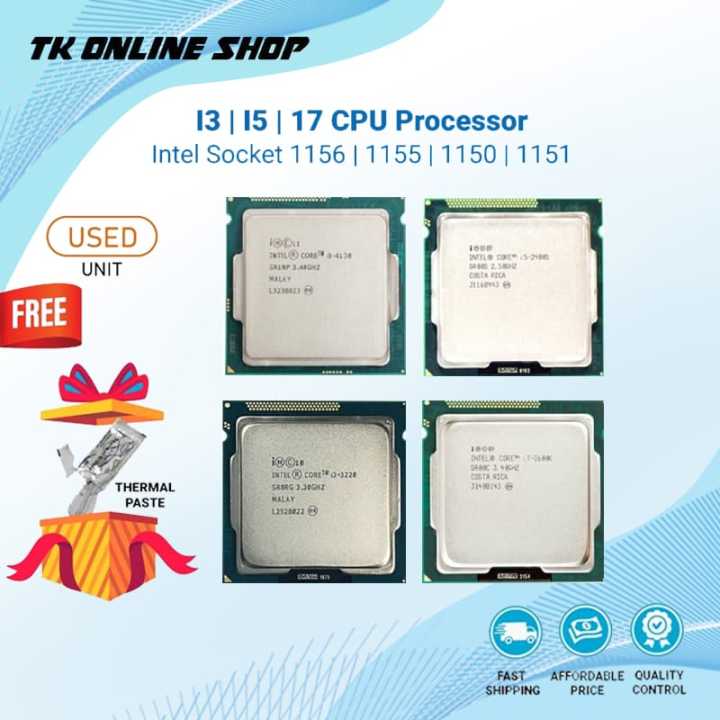 Processor Intel® Socket 1150 1155 1156 I3 I5 2 3th Gen Cpu Used Lazada