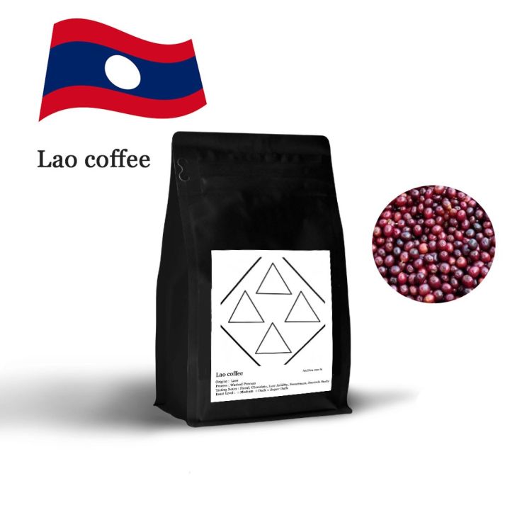 เมล็ดกาแฟคั่ว Lao coffee มีคั่ว3ระดับ กลาง เข้ม เข้มมาก คาแรคเตอร์หอม ...