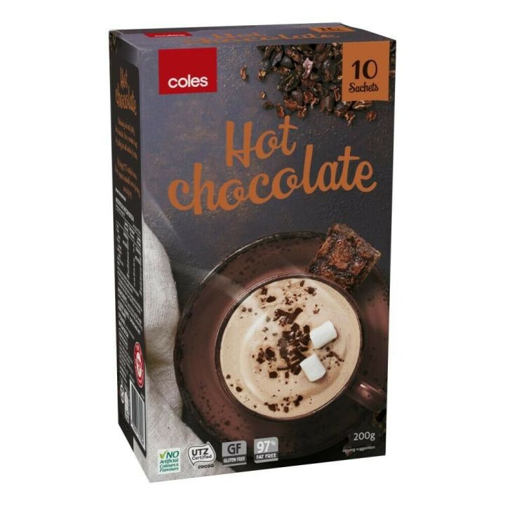 Coles Hot Chocolate 10 Sachets | Lazada