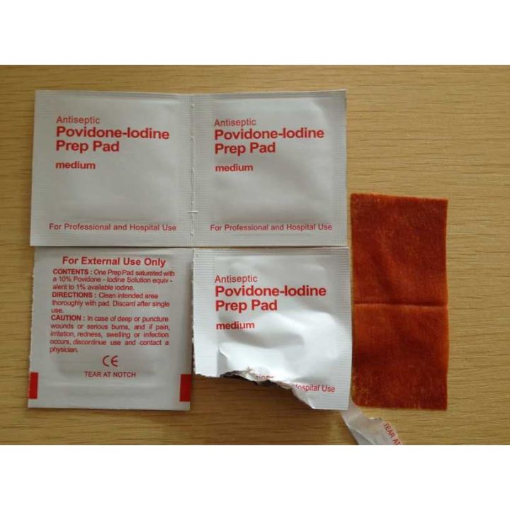 Povidone Iodine Prep Pads swabs(100PCs)per box | Lazada PH