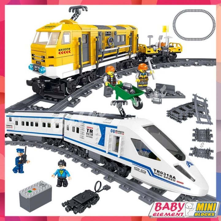 Track building blocks train remote control Harmony train model Fuxing ...