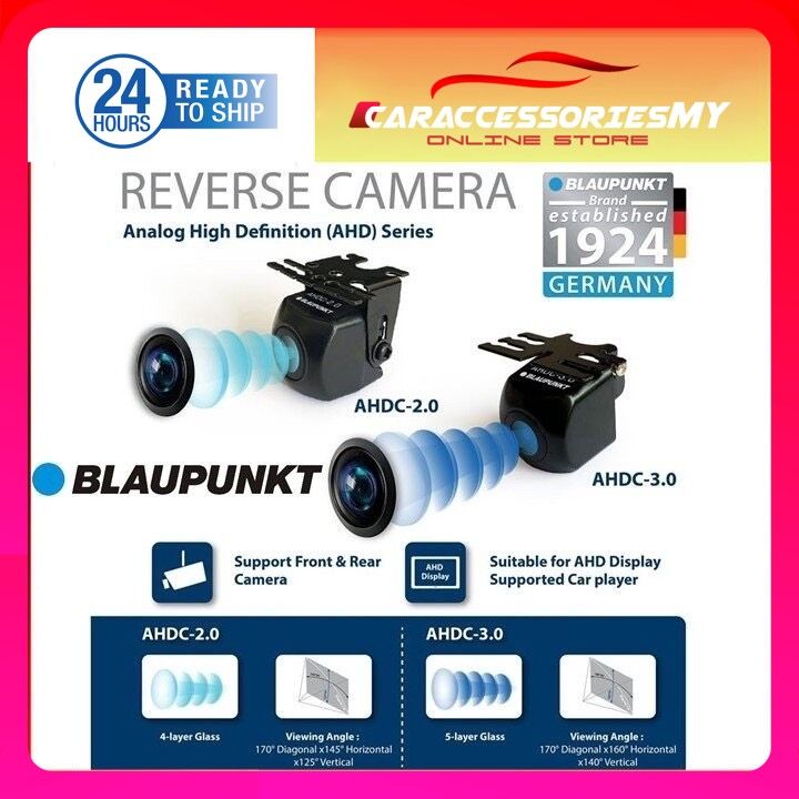 Blaupunkt AHD Car Reverse Camera AHDC-2.0 | 170° Ultra Wide Viewing ...