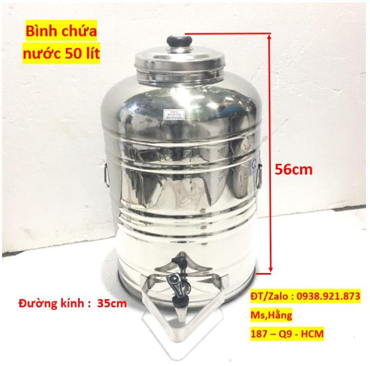 Combo Bình Chưa nước 50L inox sus 304 kèm chân bình inox sus 304 | Lazada.vn