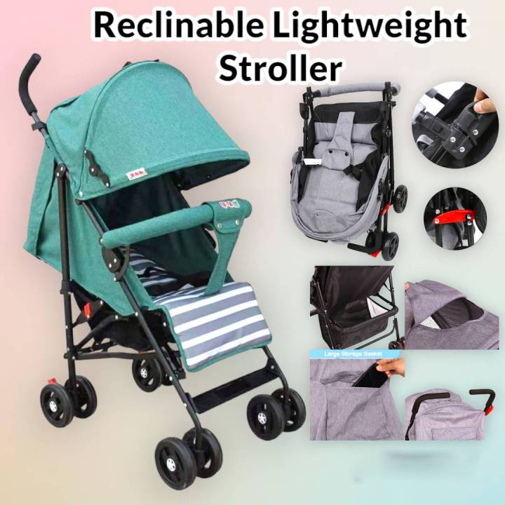 Portable Lightweight Foldable Baby Reclinable and Steady Stroller ...