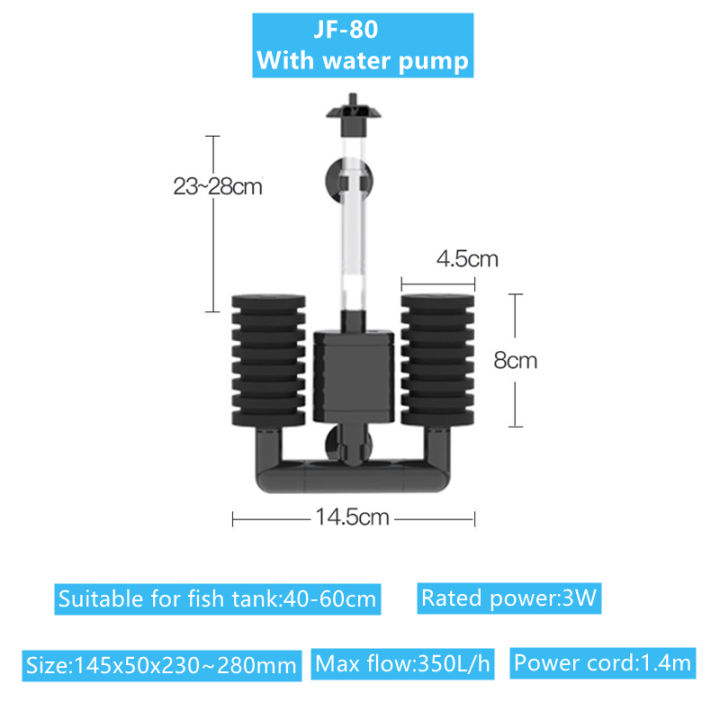 SUNSUN JF Series 3 In 1 Filter Fish Tank Water Recycle System Silent ...