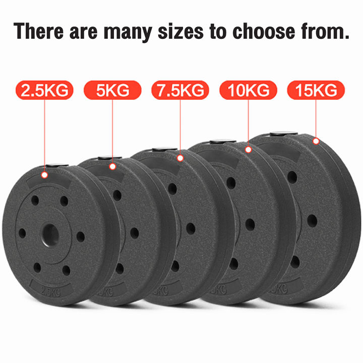 Weight Plates Dumbbell Barbell Weight Plate PVC 2.5/ 5/ 7.5/ 10/15 KG ...