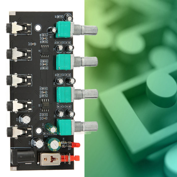 SMATE Sound Source Reverberator Driver 4 Way Stereo Sound Mixer Board 4 ...