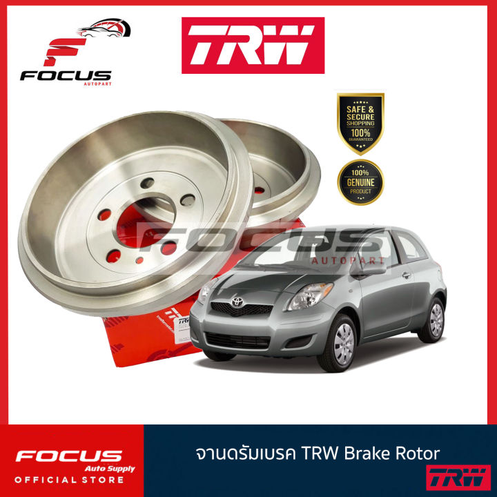 TRW จานดรัมเบรค Toyota Vios NCP93 ปี08-13 Yaris NCP91 ปี05-13 / จานดรัม ดรัมเบรค / DB7034 ...