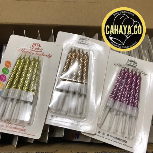 Coloured Twisted Birthday Candle/ Lilin Kek | Lazada