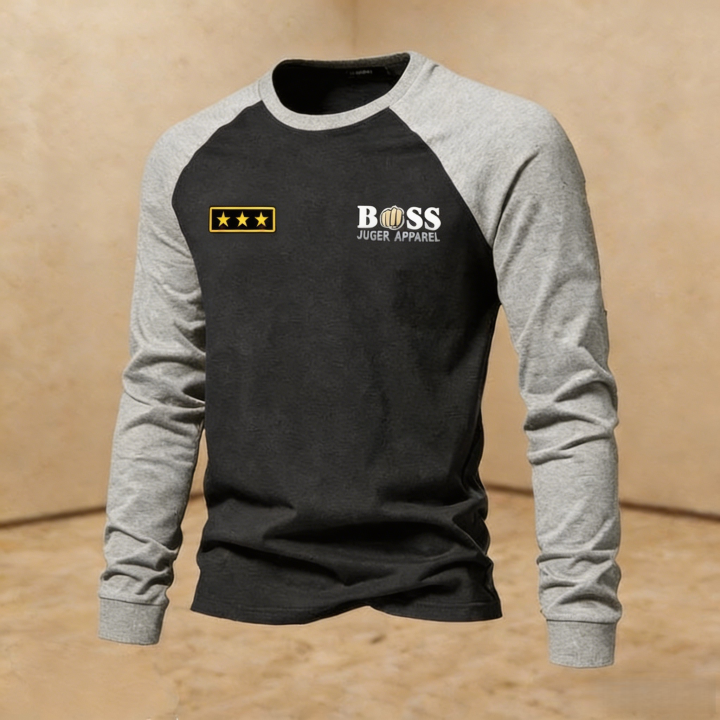 BOSS Logo Long Sleeve for Men Sports Casual Long Sleeve Tshirts for Men ...