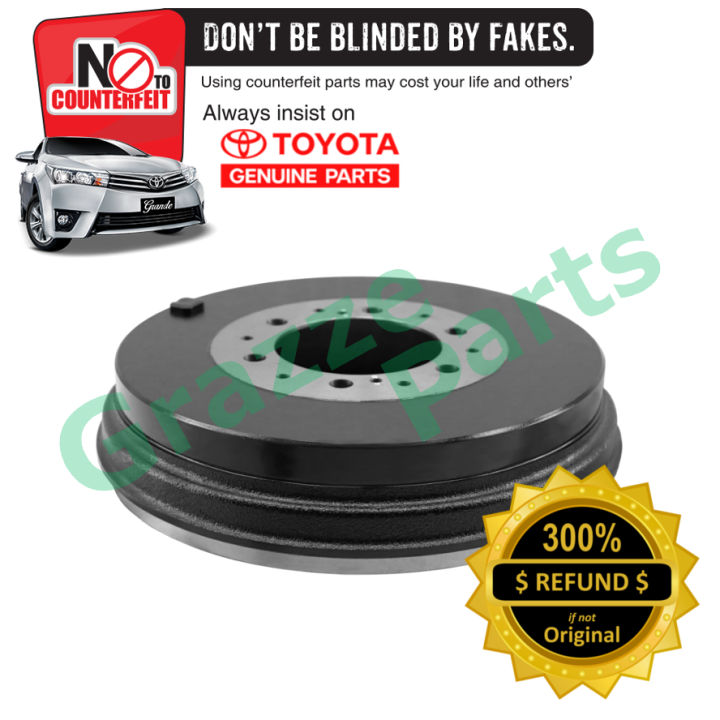 (2pc) Toyota Original Brake Drum Rear for Toyota Hilux Vigo Revo ...