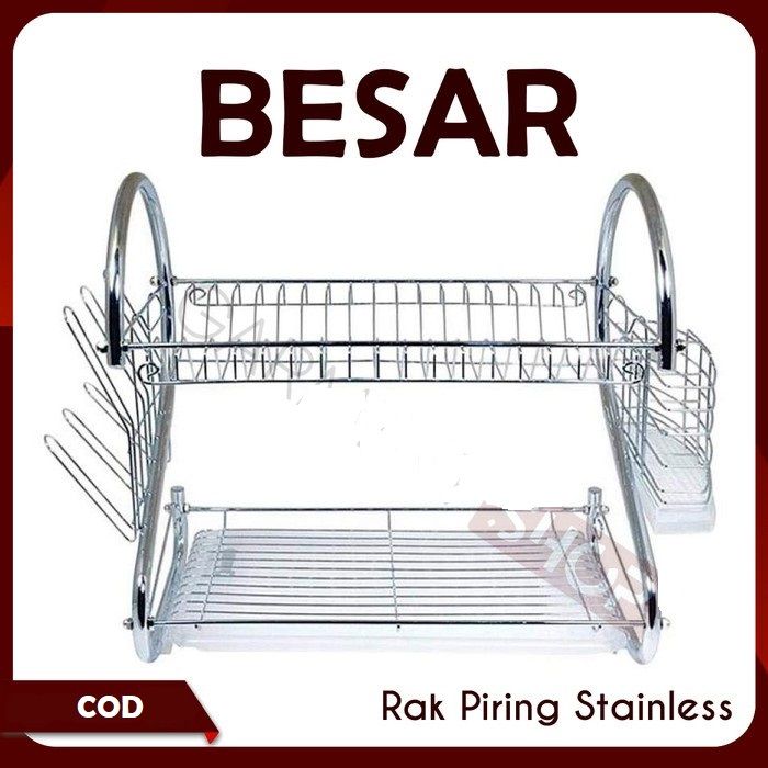 Rak Piring Stainless 2 Susun Kualitas no.1 | Lazada Indonesia