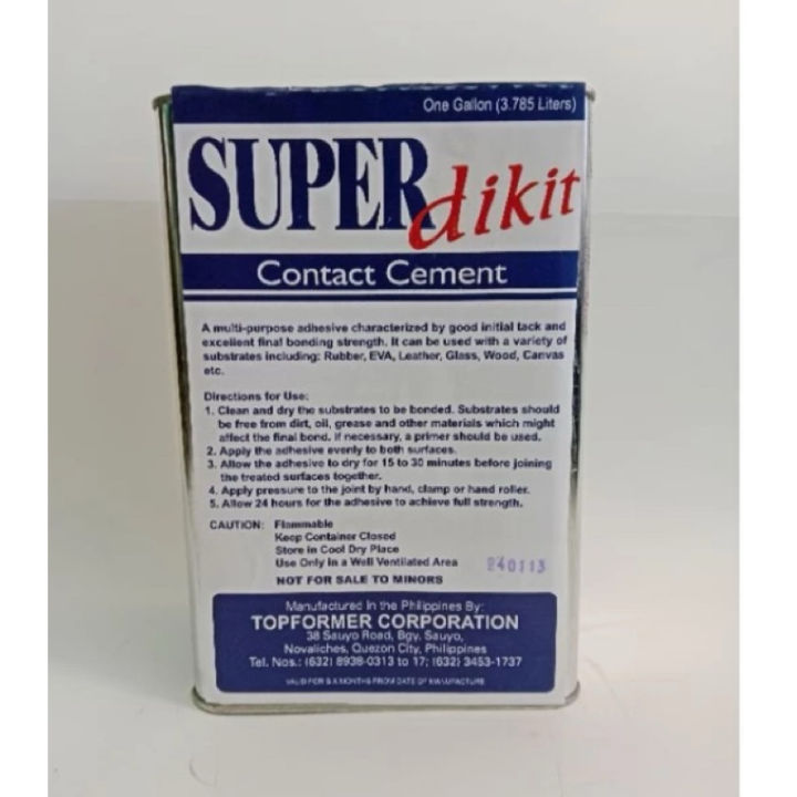 Super Dikit Contact Cement Adhesive (1 gallon) | Lazada PH