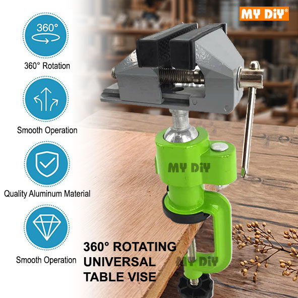MYDIYHOMEDEPOT - Universal Vise 360 Degree Rotating Table Bench Vice ...