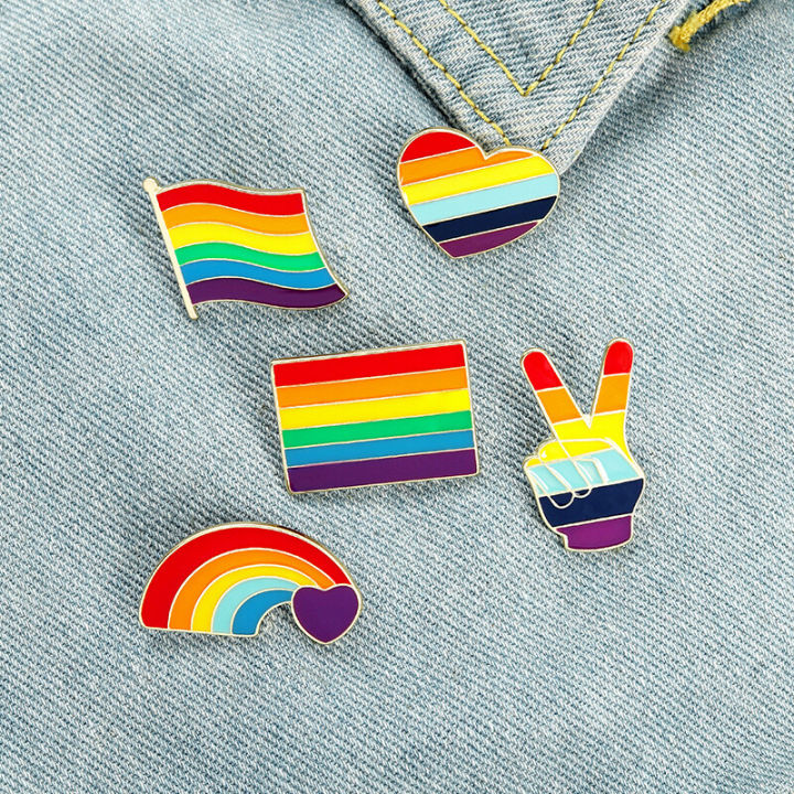 Love Is Love Enamel Cute Glamorous Elegant Pins Custom Pride Flag Heart