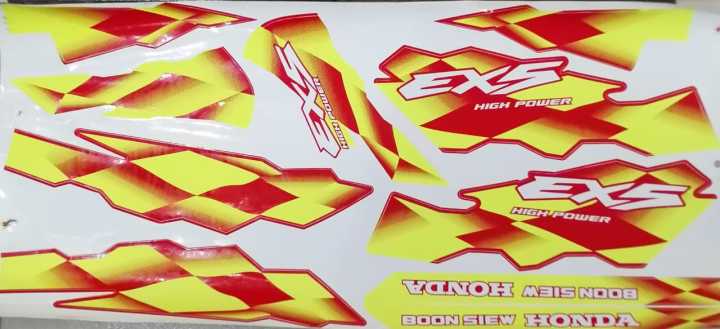 BODY STICKER SET BODY STRIPE STICKER HONDA EX5 DREAM EX5 HIGH POWER ...