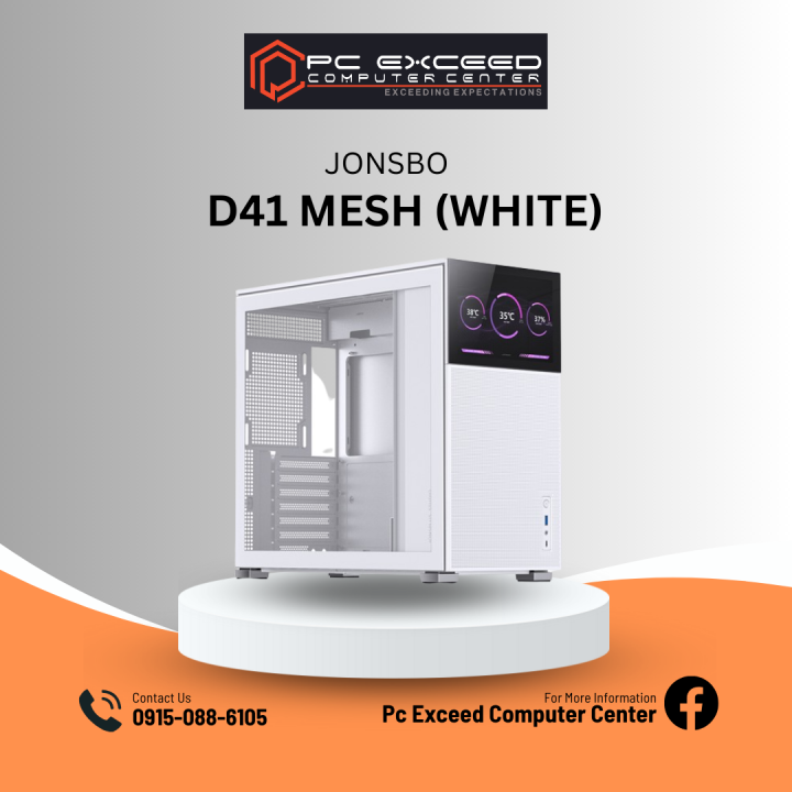 [PC EXCEED] Jonsbo D41 Mesh Screen PC Casing White/Blk | Lazada PH
