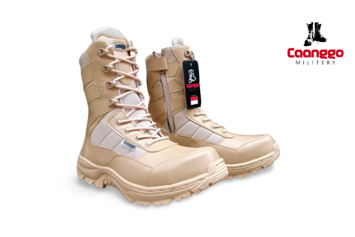 SEPATU SAFETY PDL BOOTS CREAM SEPATU PDL GURUN POLPP TACTICAL KERJA ...