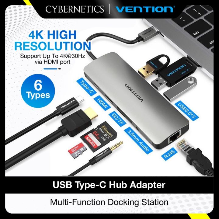 Vention USB C Hub 9 in 1 Upgrade PD100W Type C to USB 3.0+HDMI+RJ 45 ...