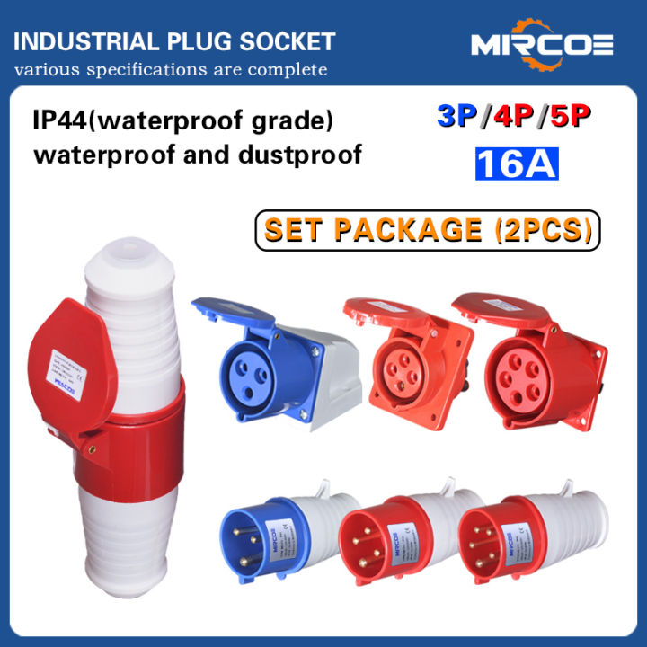 16A 3pin 4pin 5pin Industrial Plug Inudstrial Connector Coupler Panel ...