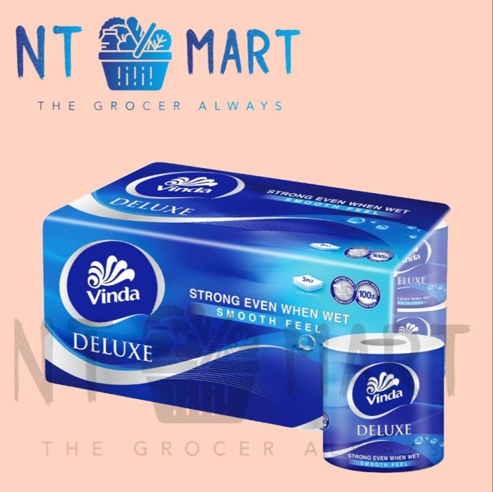 Vinda Deluxe Smooth Feel Toilet Tissue 3 Ply (16 Rolls) | Lazada