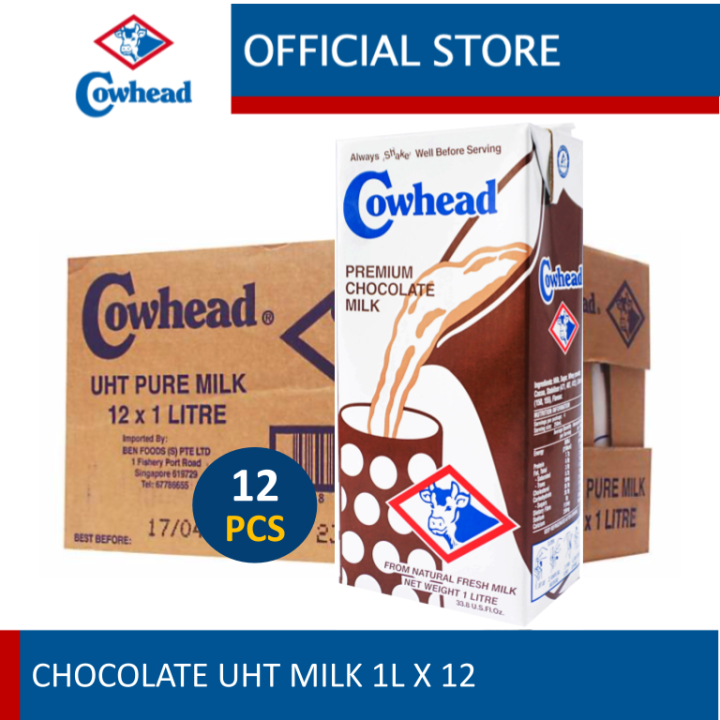 Cowhead Chocolate Milk 1L x 12 [Cowhead - Fresh Milk - UHT] | Lazada PH