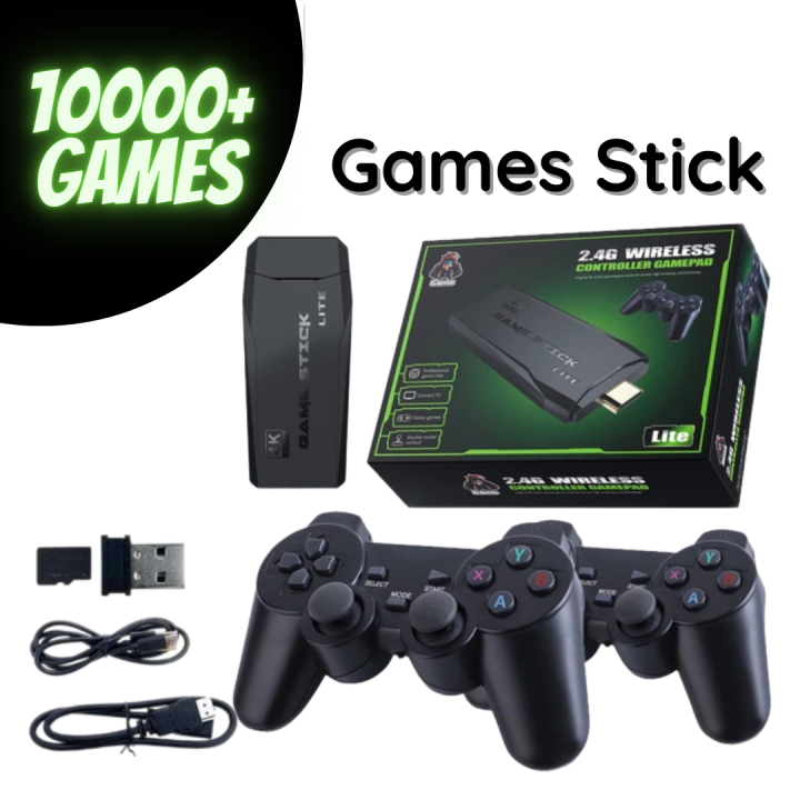 PangYa 4K HD Game Stick PS1 GBA Video Game Console 2.4G Double Wireless ...
