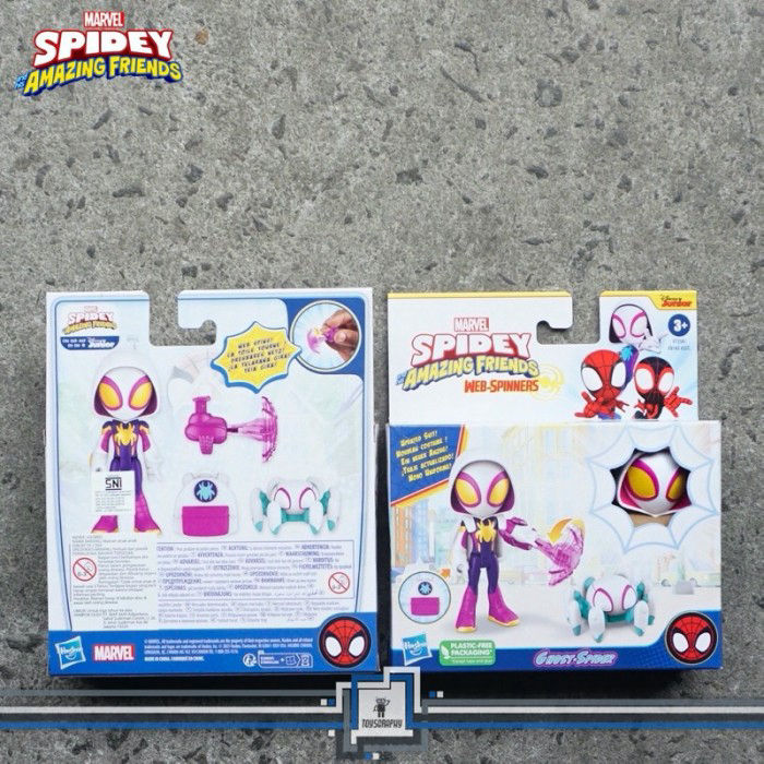 Spidey and His Amazing Friends GHOST SPIDER Web Spinners Action Figure ...