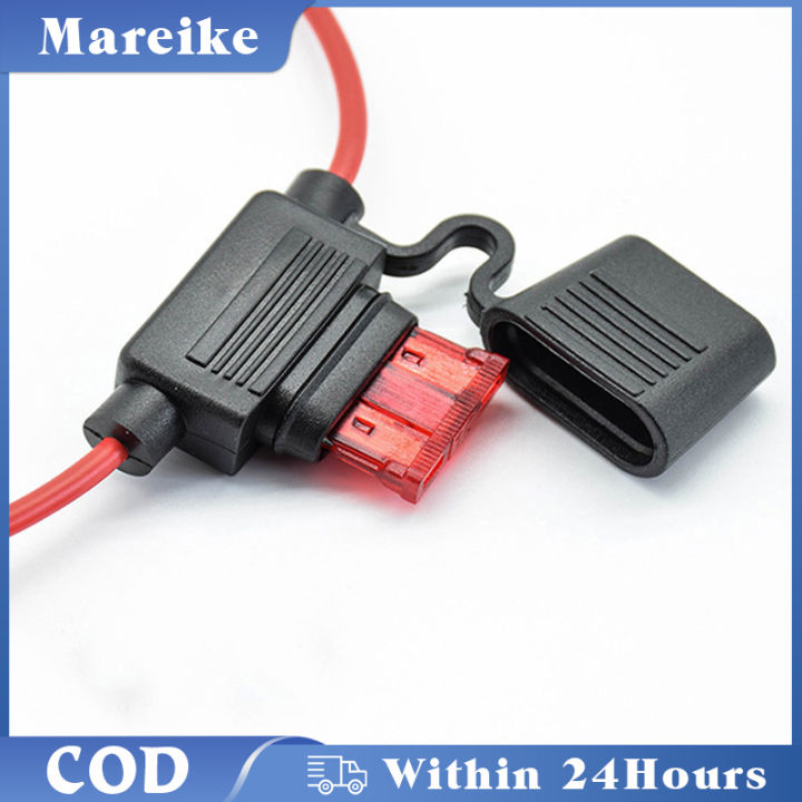 Car Mini Inline Fuse Holder 16 AWG Gauge Motorcycle Wire Fuse Holder ...