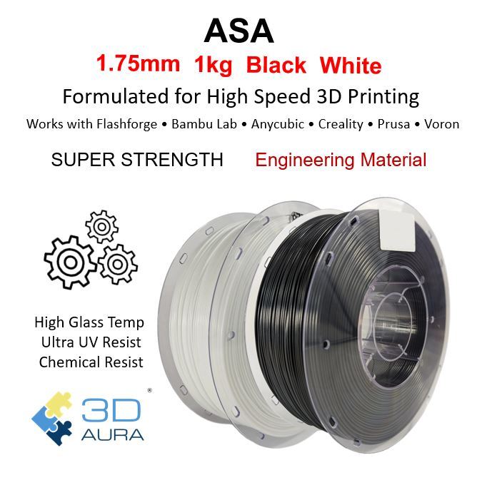 3D AURA 1.75mm ASA 1Kg 3D Printer Filament Printing Material Flashforge ...