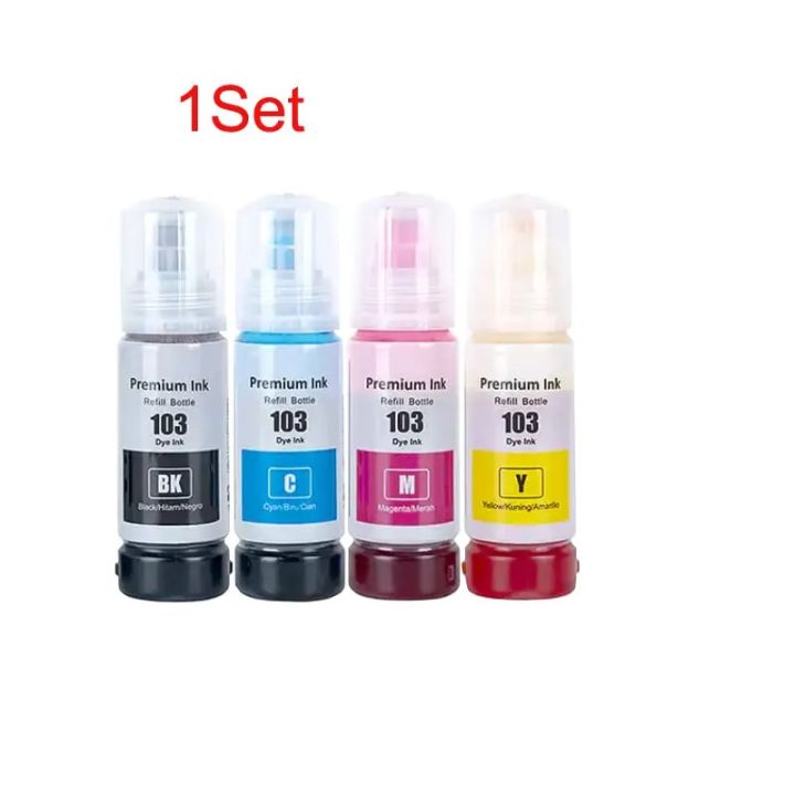 【The-Best】 4*70ml 103 Premium Refill Ink For Epson 103 Ecotank L3160 ...