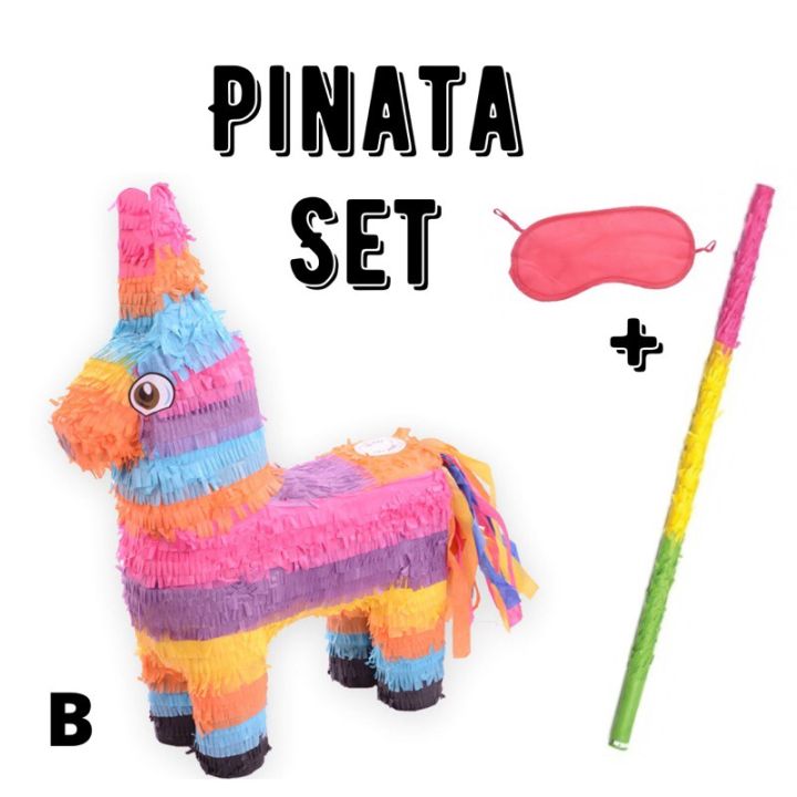 [SG Stock] Colorful Rainbow Donkey Pinata Fill With Sweets Whack ...
