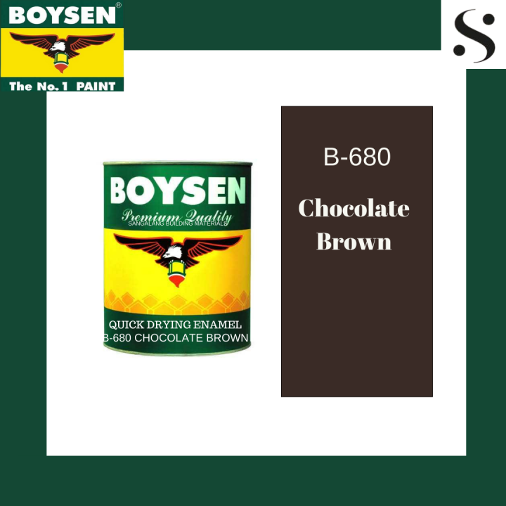 Boysen Quick Dry Enamel Chocolate Brown B-680 1L | Lazada PH