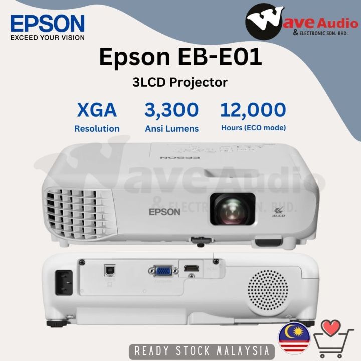 EPSON EB-E01/ EB-X06/ EB-W06 / EB-X51/ EB-W51 3LCD Projector / 3LCD Business Projector [FREE ...