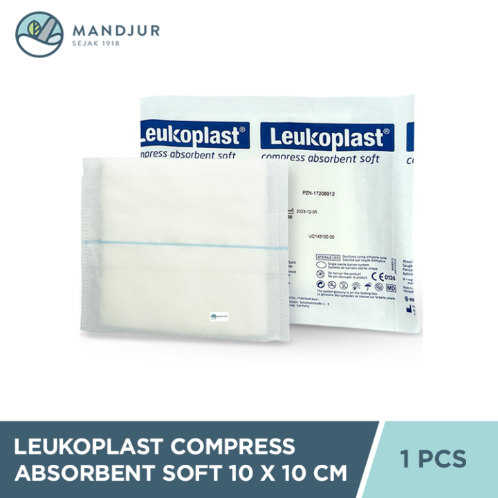 Leukoplast Compress Absorbent Soft 10 CM x 10 CM - Kasa Kompres Luka ...