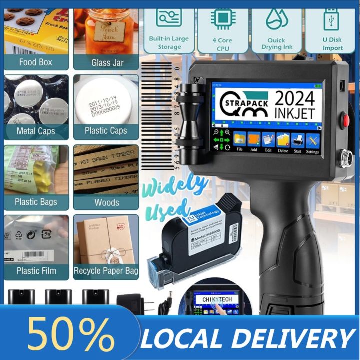 4.3Inch Handheld Inkjet Printer Portable Code Label Logo Maker Expired ...