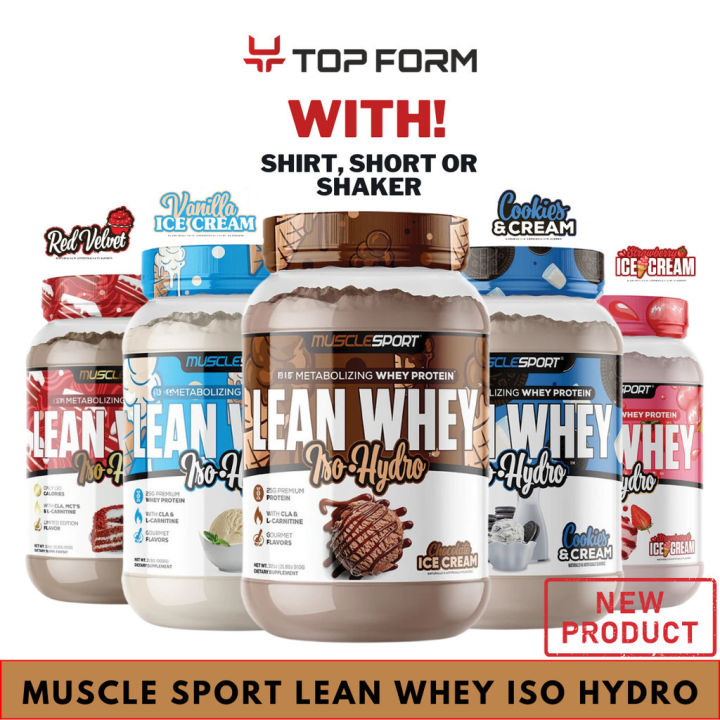 Muscle Sport Lean Whey Iso Hydro 2lbs With Shirt, Short or Shaker ...