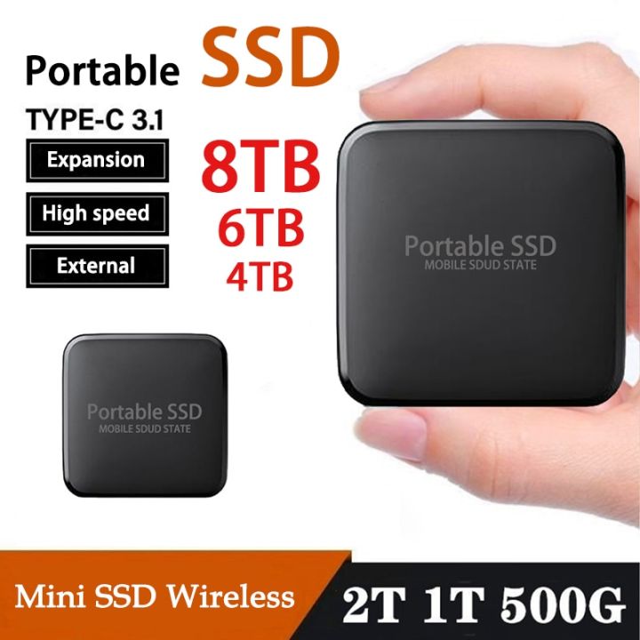 Portable SSD 500GB 1TB 2TB 4TB 6TB 8TB USB 3.1 Type C External Hard ...