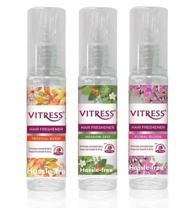 VITRESS HAIR FRESHENER TROPICAL BURST/MEADOW ZEST/FLORAL BLOOM (50ML ...