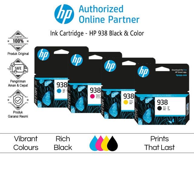 Ink Cartridge - HP 938 Black | Cyan | Magenta | Yellow Original & Baru ...