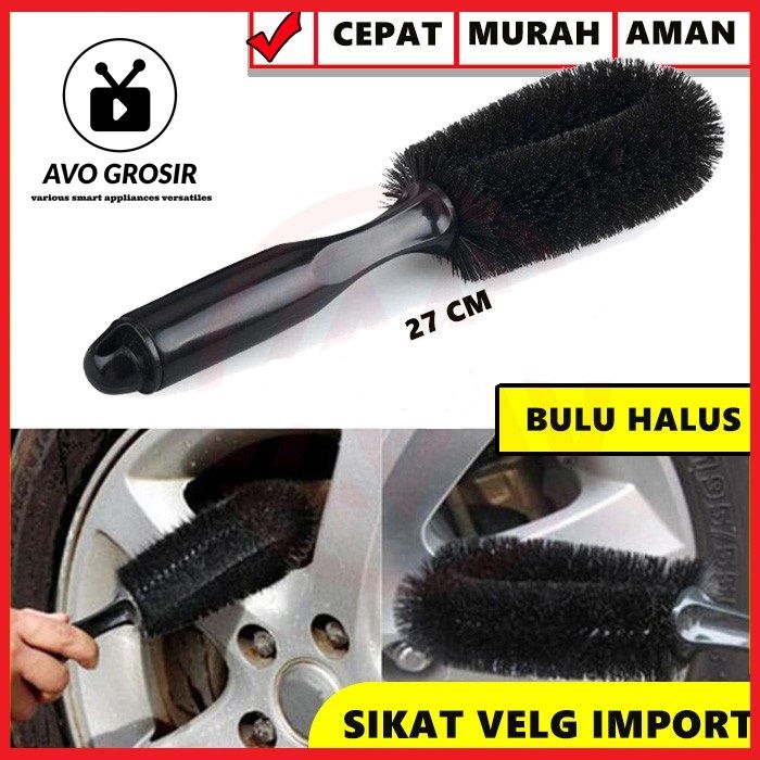 Sikat Velg Pembersih Velg Pelek Semir Ban Mobil Motor Wheel Brush ...